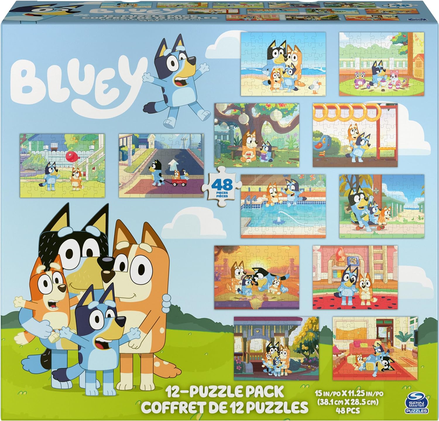 Bluey Premier 48 Pc Puzzle Set for Kids - Bluey Party Supplies Bundle ...