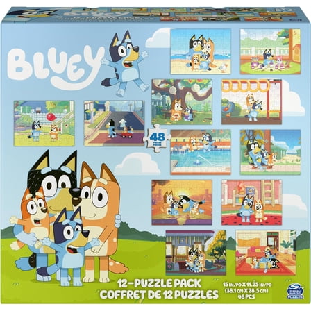 Bluey Jigsaw Puzzle for Kids Ages 4 and up, in Collectible Storage Tin ...