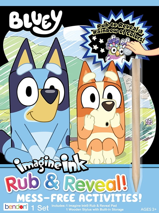 Bluey 12-Page Imagine Ink Rub and Reveal Game Book - Walmart.com