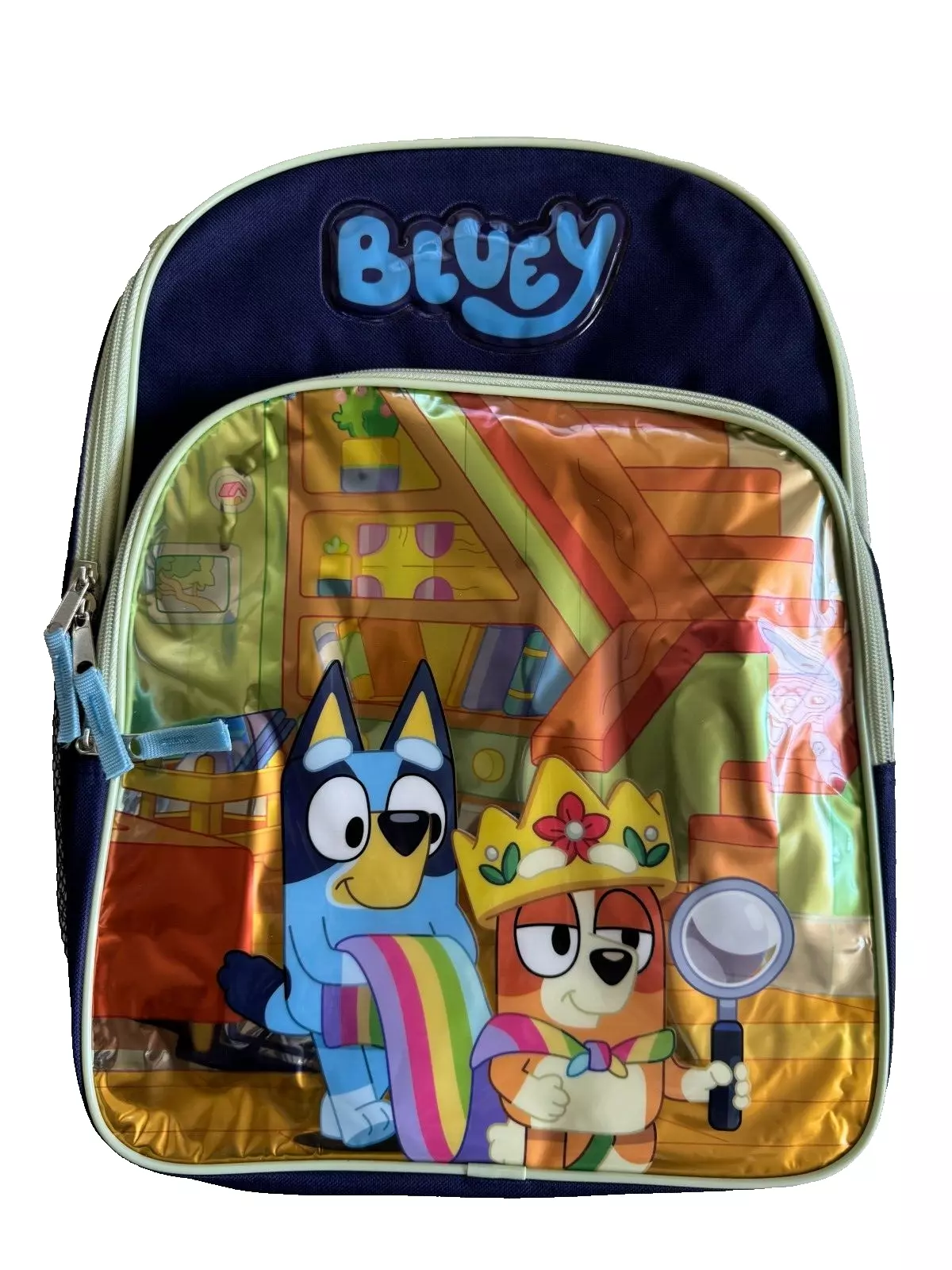 Bluey 16" Canvas Large School Backpack With 2 Mesh Pockets - Walmart.com