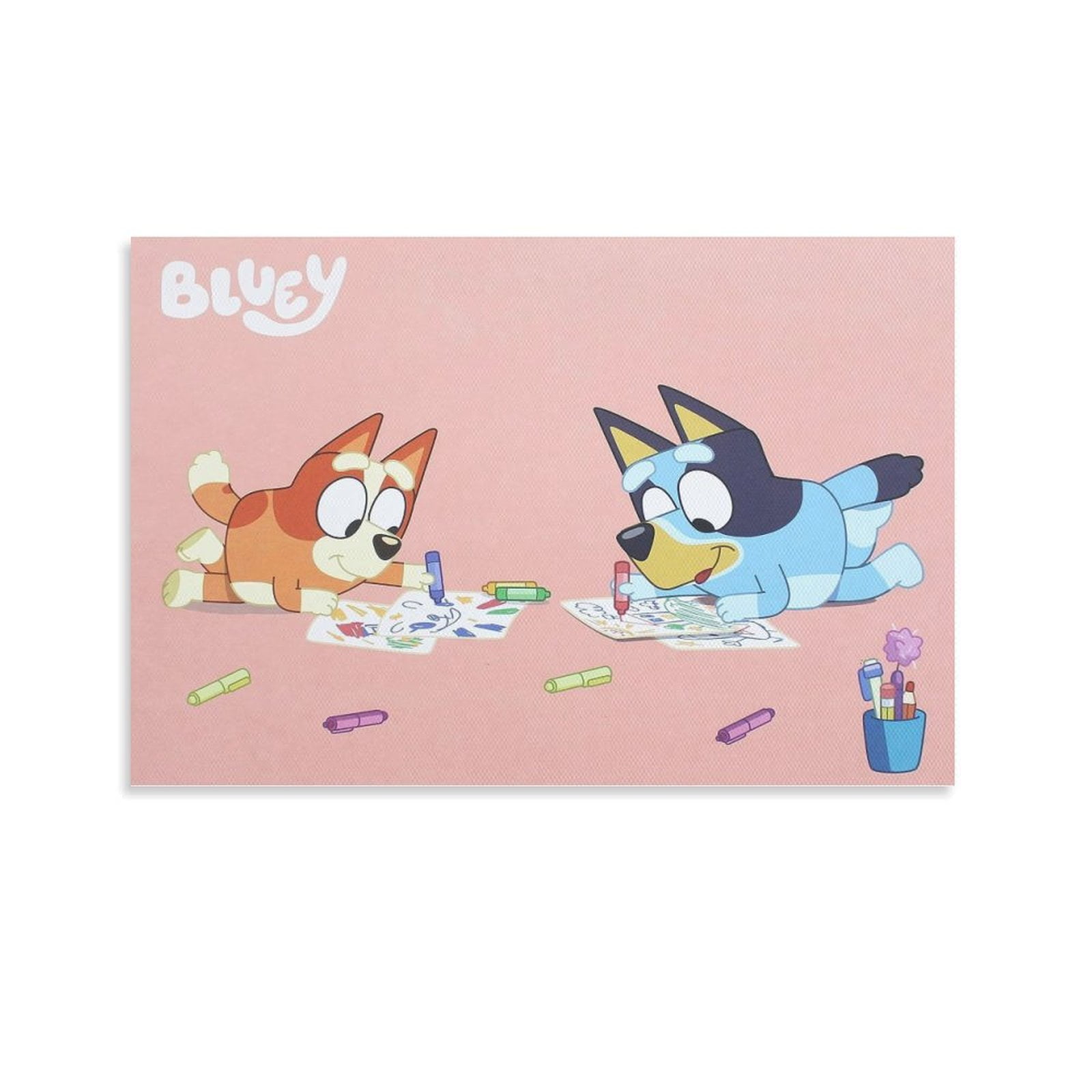Bluey (2) Canvas painting Wall decoration 08x12inch(20x30cm) - Walmart.com