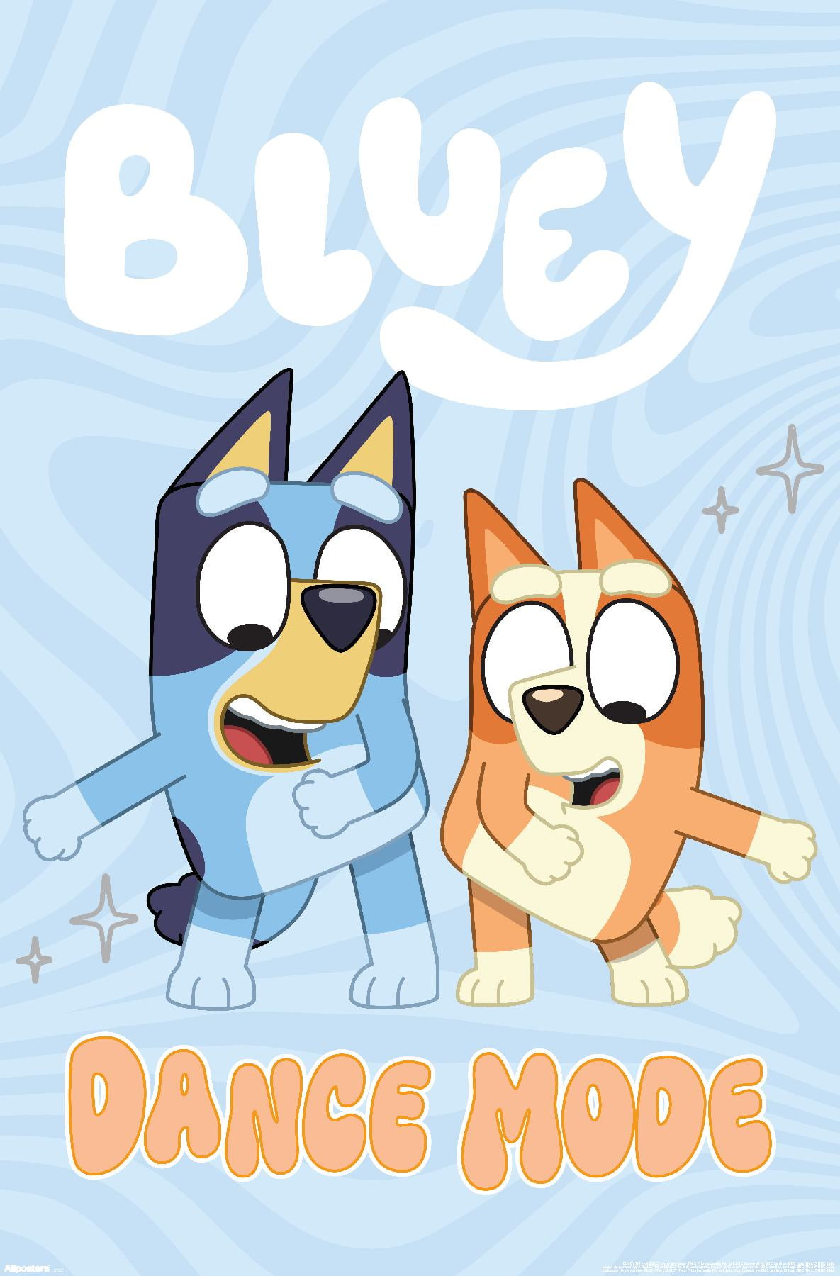 Bluey (2018) - Bluey and Bingo Dance Mode Wall Poster, 14.725" x 22.375 ...
