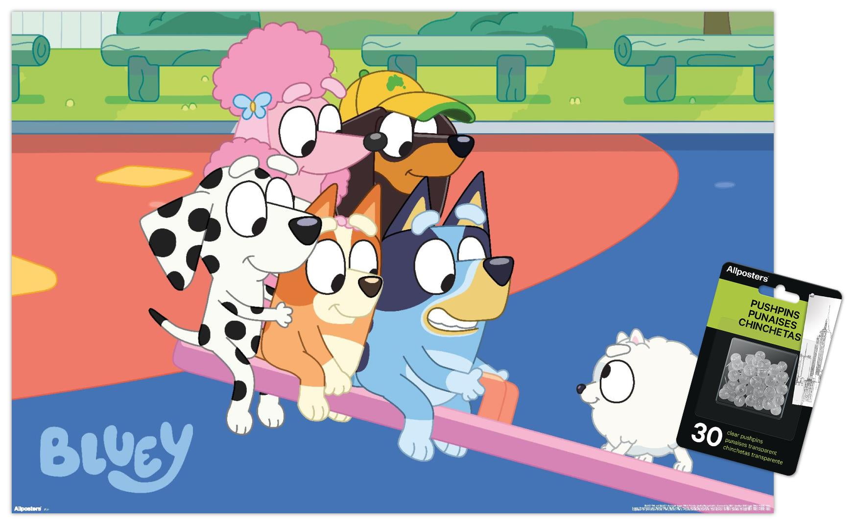 Bluey (2018) - Bluey and Friends See Saw Fun Wall Poster with Push Pins ...