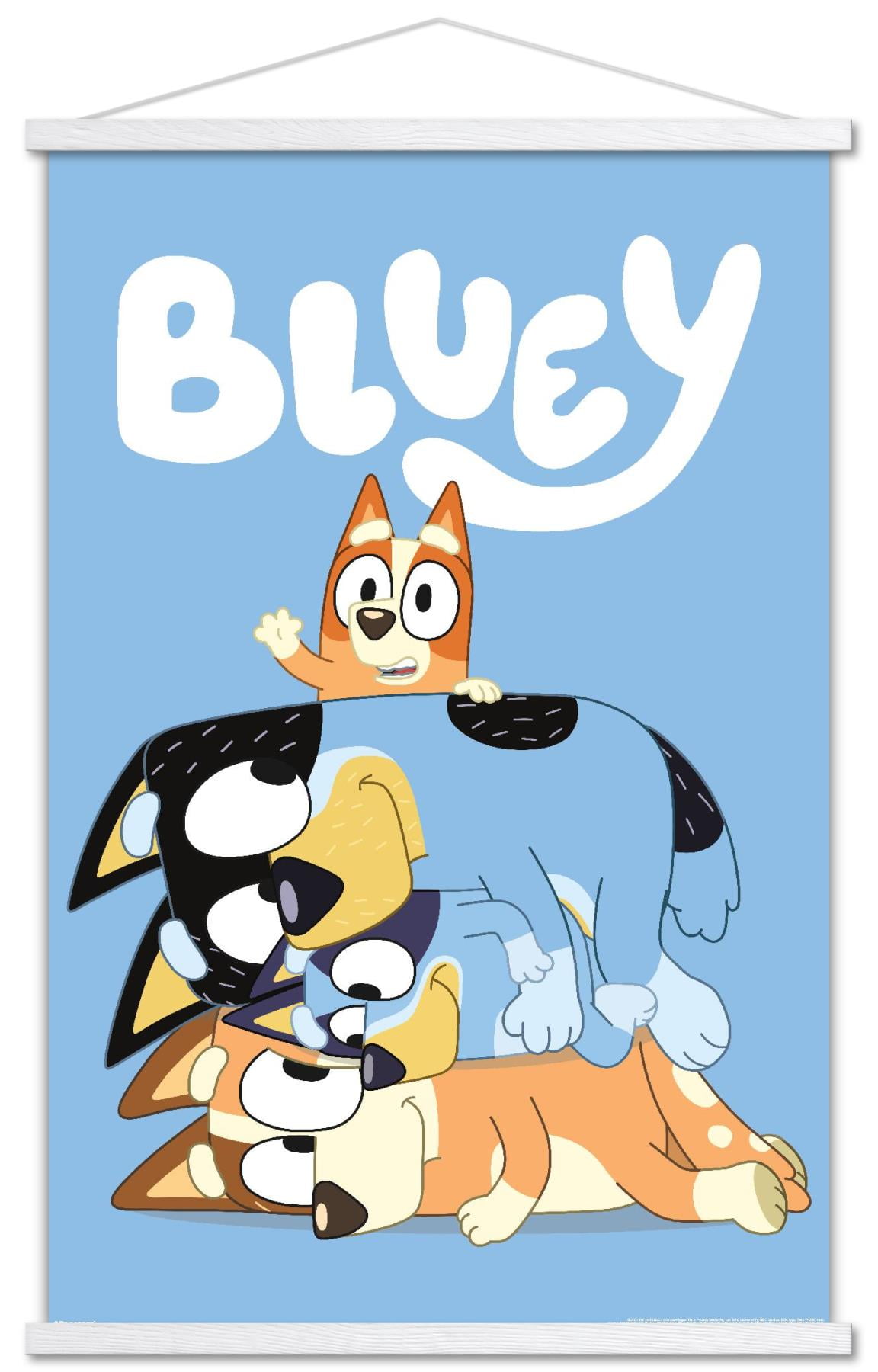 Bluey (2018) - Stacked Up Family Fun Wall Poster with Magnetic Frame ...