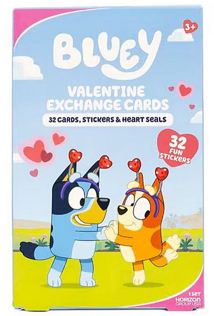Bluey 32 Valentine Cards with Stickers - Walmart.com