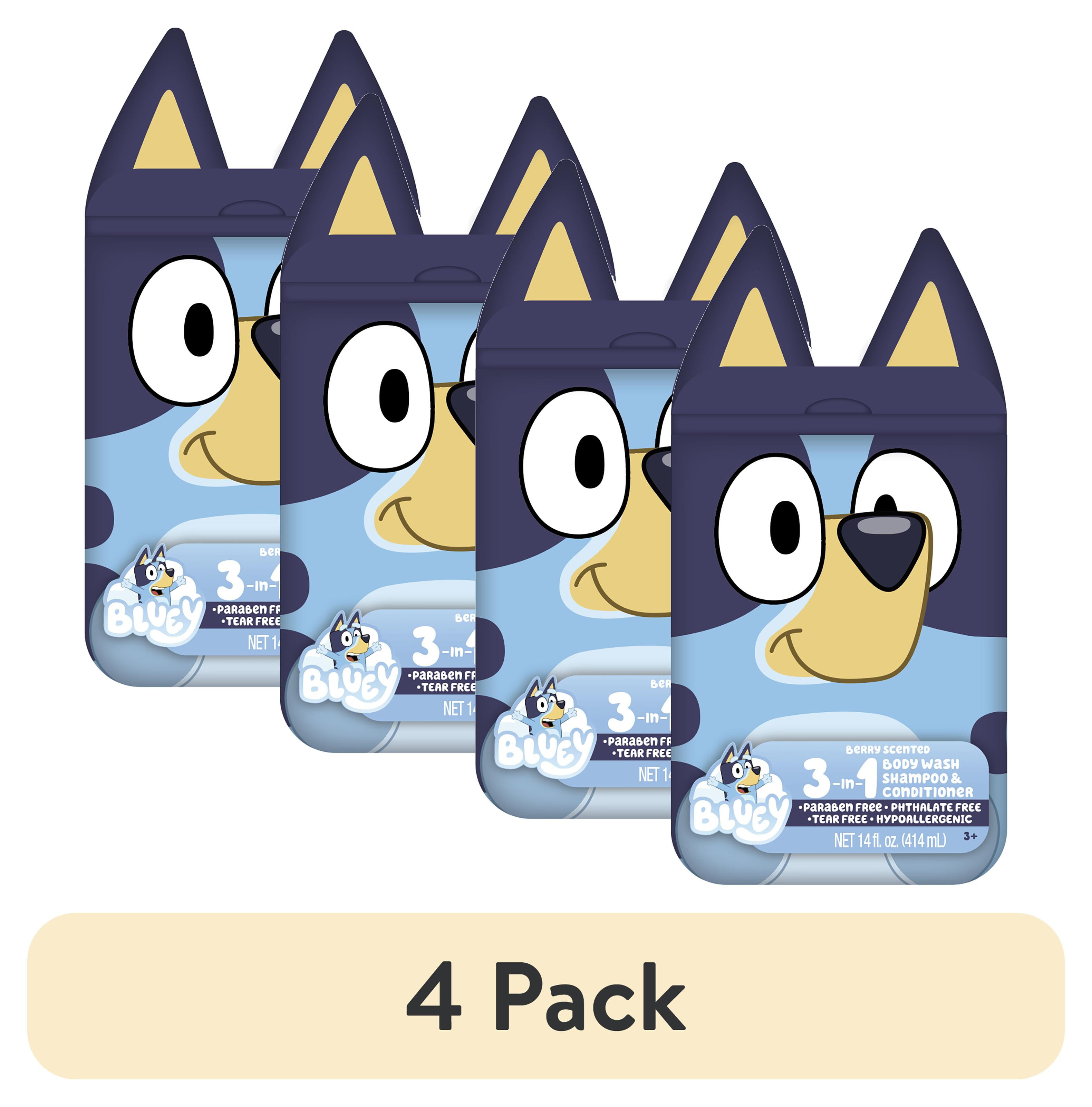 (4 pack) Bluey 3in1 Shampoo, Conditioner and Body Wash - Walmart ...