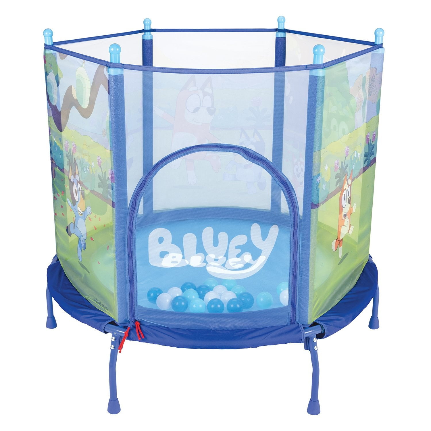 Bluey 4' Kids Trampoline with Soft Play Balls - Walmart.com
