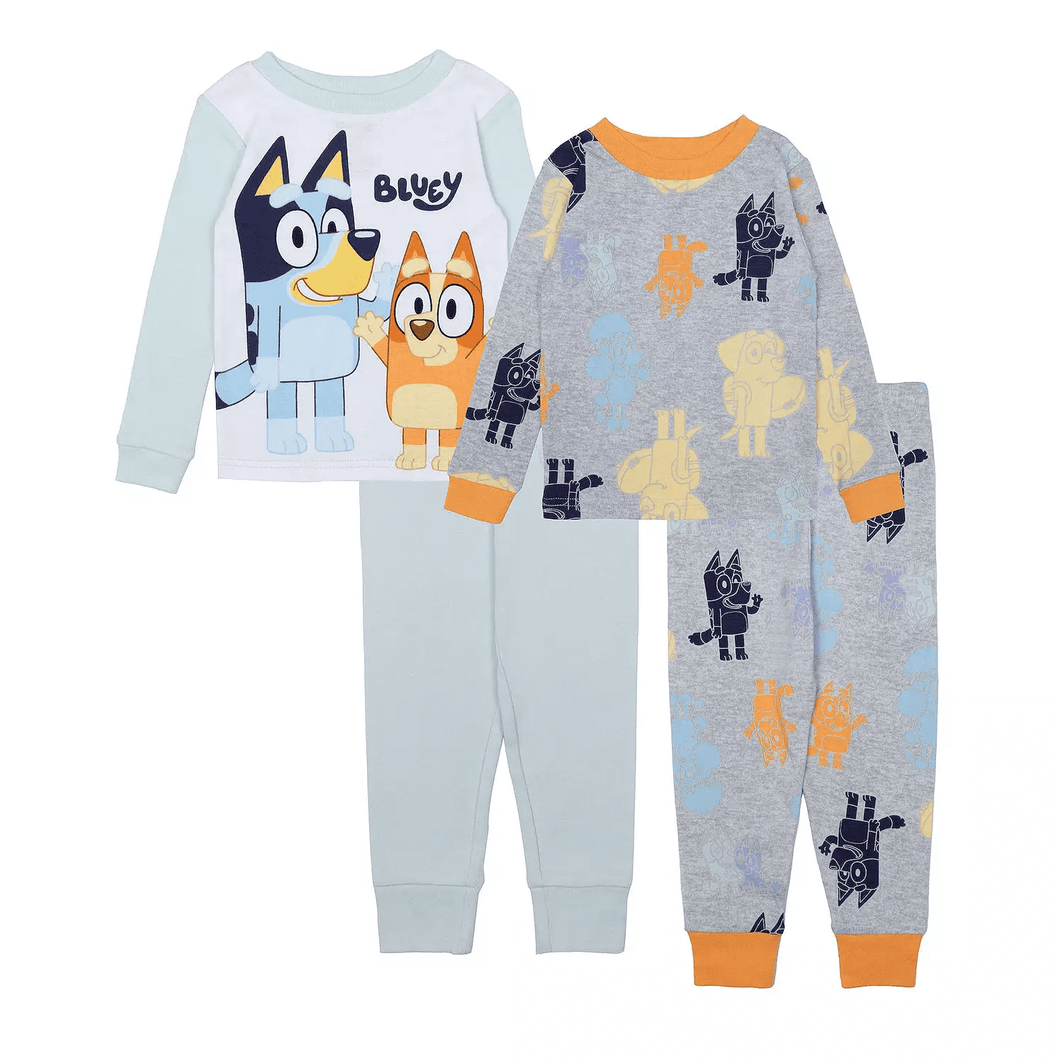 Bluey 4 Piece Pajama Set - 2 Long Sleeve Tops and 2 Long Pants Size 3T ...