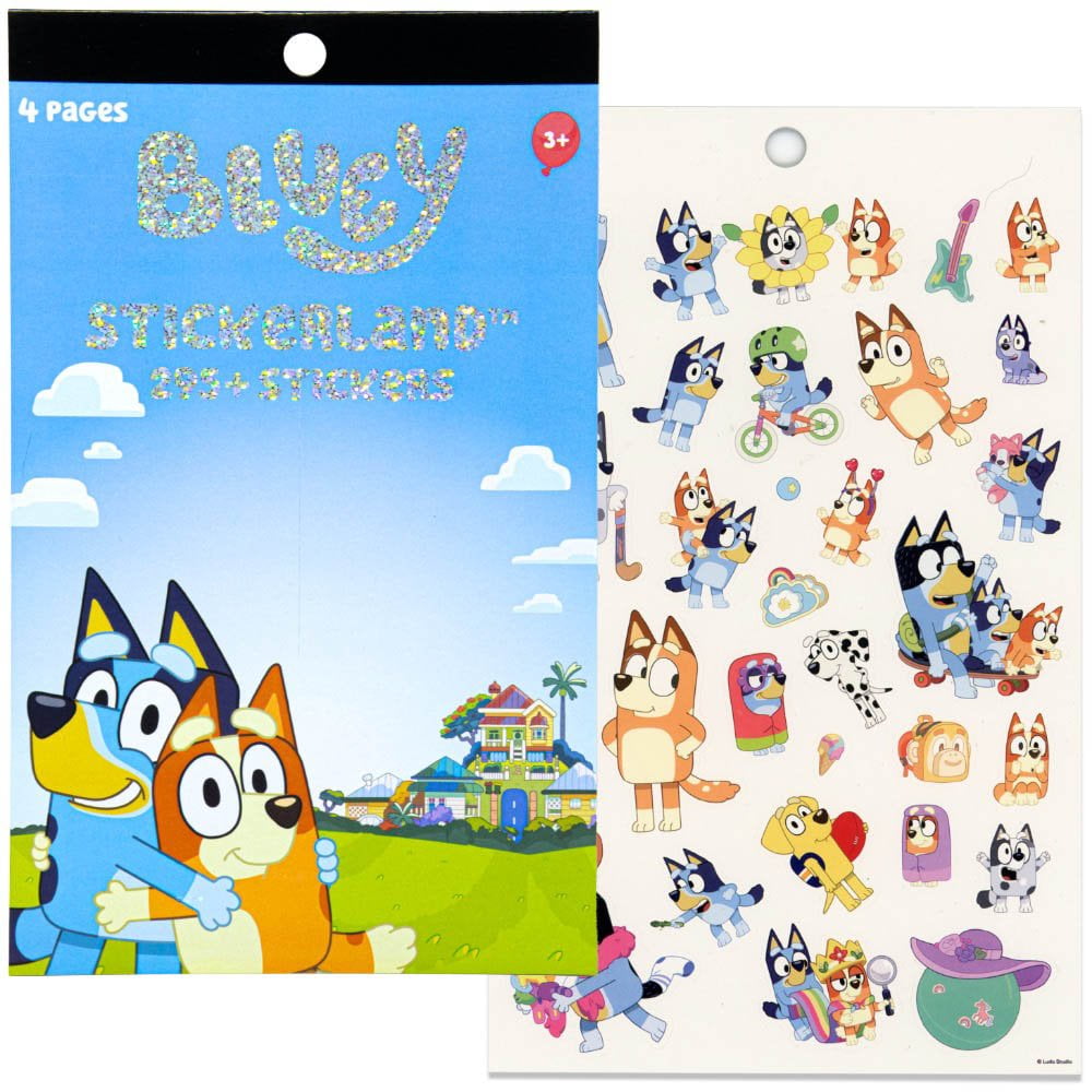 Bluey 4 Sheet Foil Cover Sticker Pad, 200+ Stickers - Walmart.com