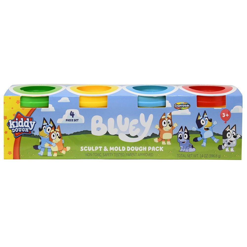Bluey 4pk Dough Tubs For Kid, the best party favros - Walmart.com