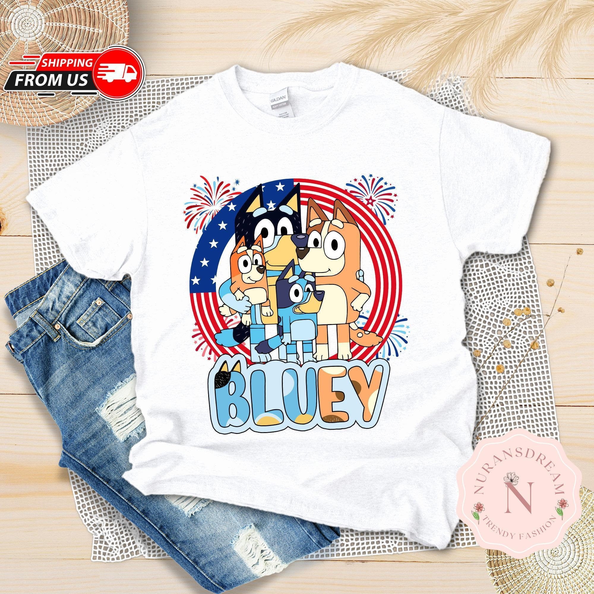 Bluey 4th Of July Matching Family Shirt, Bluey Family Shirt, Bluey ...