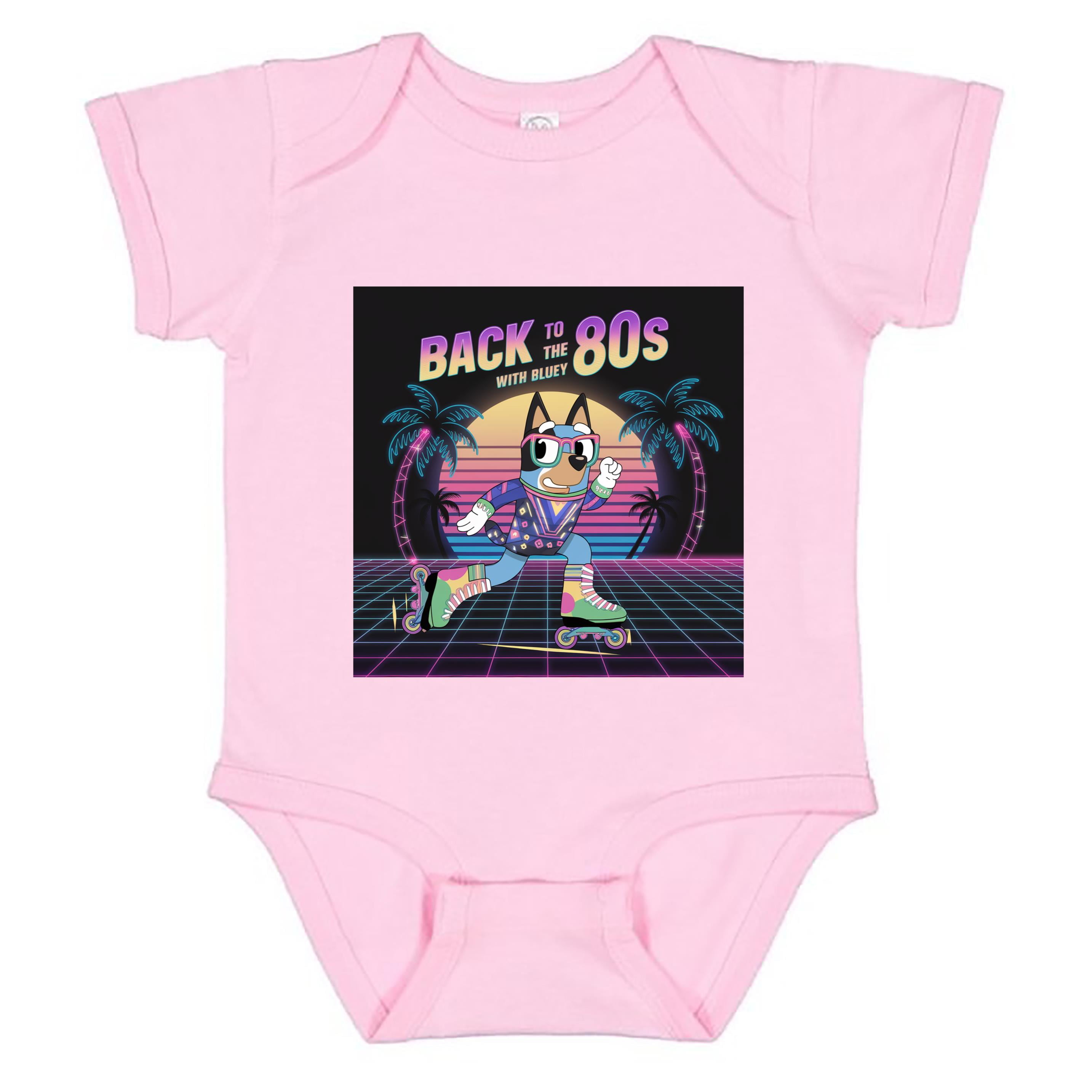 Bluey 80s Retro Cartoon Dog, Roller-Skating Adventure, Nostalgic Fun ...