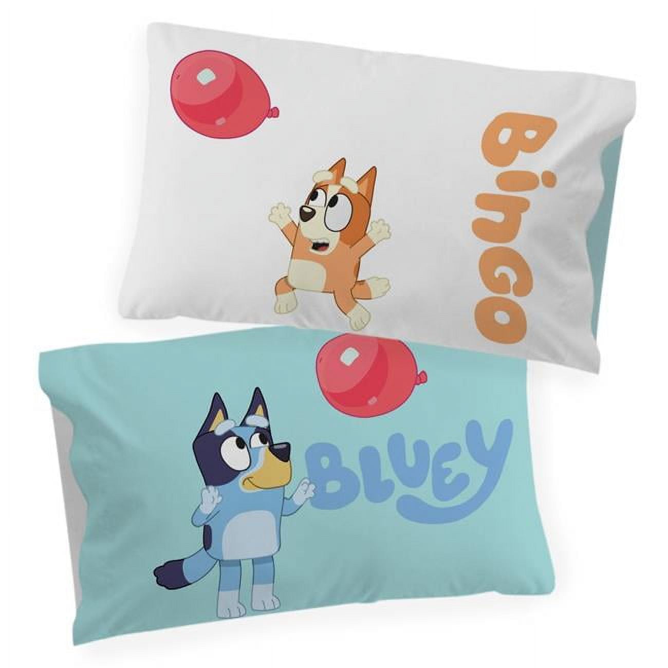 Bluey & Bingo 20x30 in. Reversible Pillowcase for Kids Bedroom Decor ...