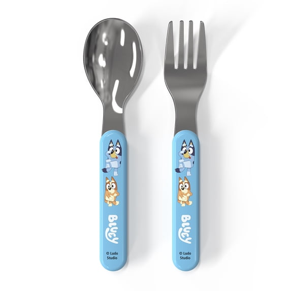 Bluey 874996 Kids Fork & Spoon Dinner Utensils, Blue - Walmart.com