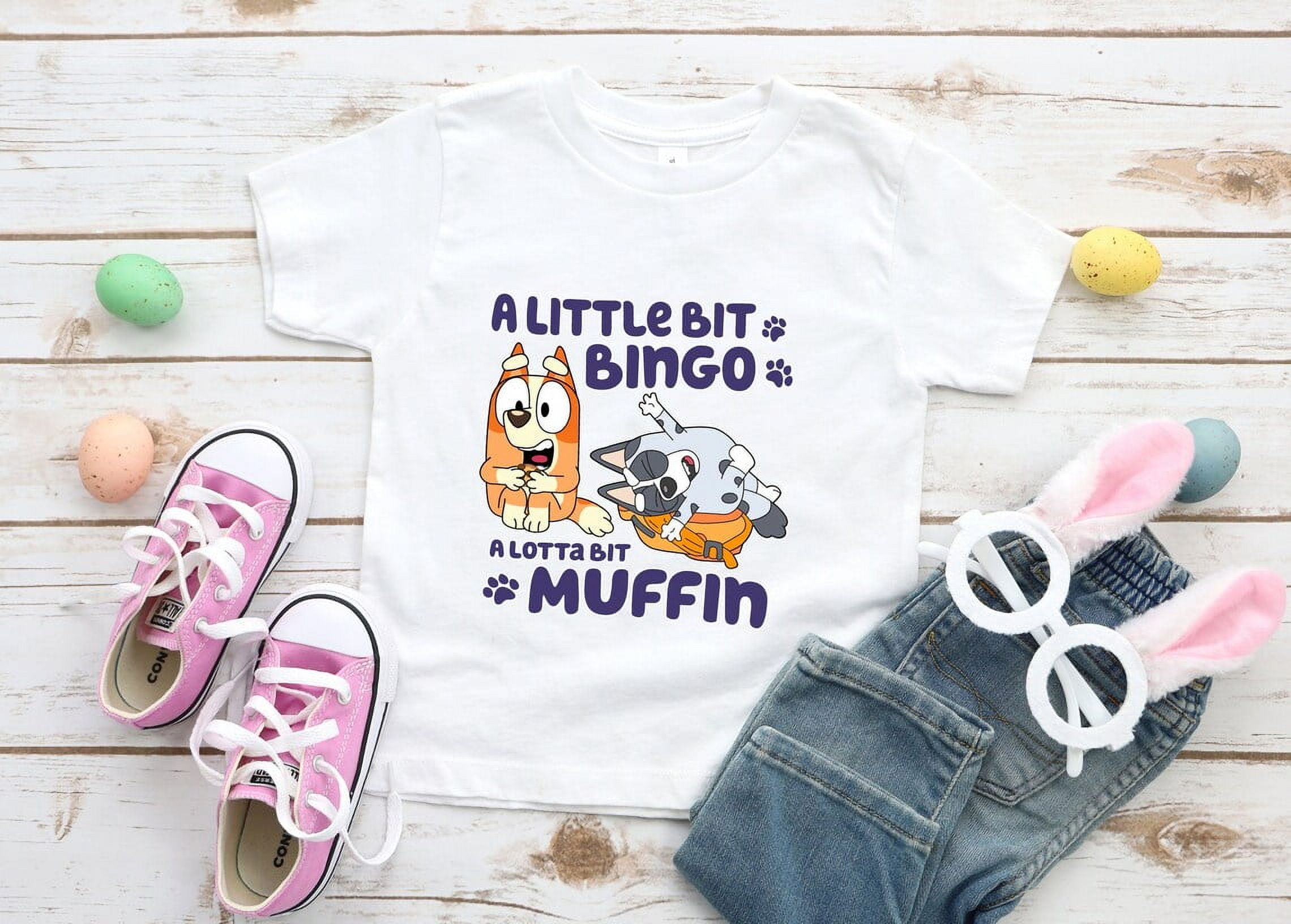 Bluey A Little Bit Bingo A Lotta Bit Muffin Cartoon Fun, Playful Blue ...