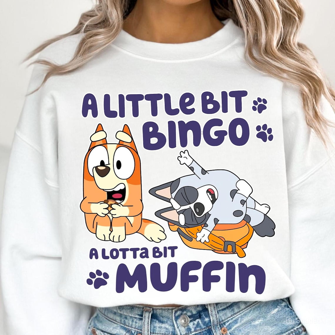 Bluey A Little Bit Bingo, Blue Dog Family, Unisex S-5XL Hot Trending ...