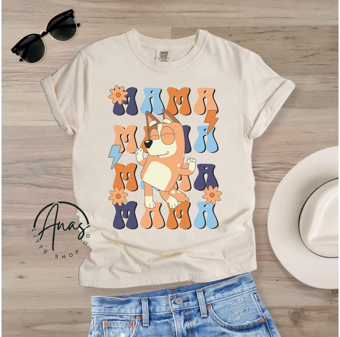 Bluey Adorable Mama Chilli T-Shirt For Bluey Moms. Bluey Cartoon Show ...