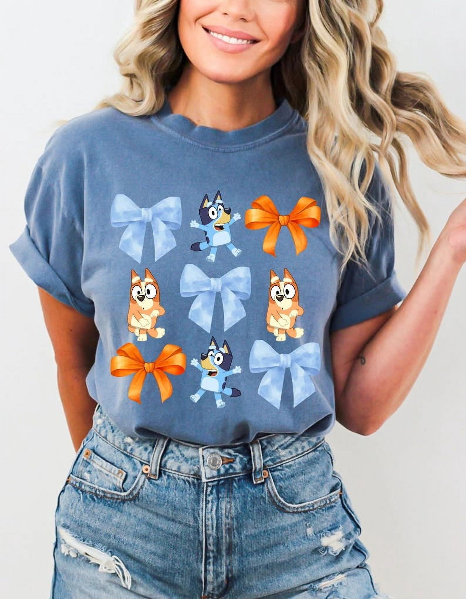 Bluey And Bingo Coquette Tee, Bluey And Bingo Design Shirt Comfort ...