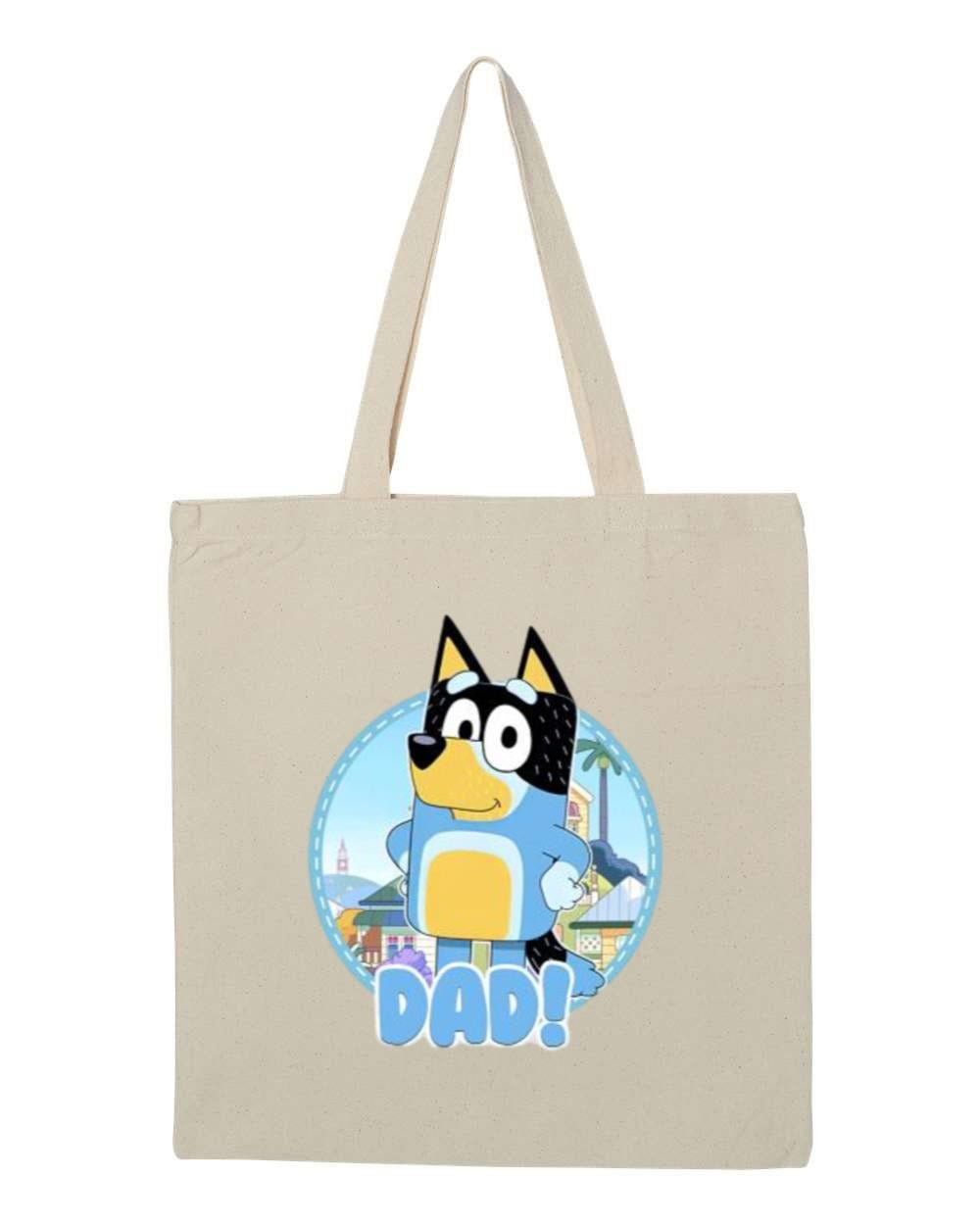 Bluey And Bingo Dad Father's Day Tote Bag with Fun Cartoon Joy - Walmart.com