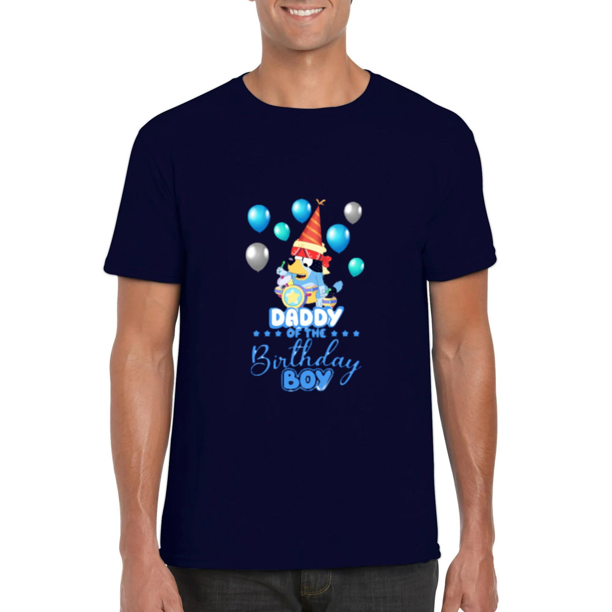 Bluey And Bingo Daddy Happy Birthday Boy Kids Cartoon T-Shirt, for men ...