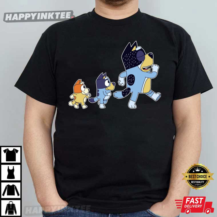 Bluey And Bingo Family Bandit And Girls T-Shirt - Walmart.com