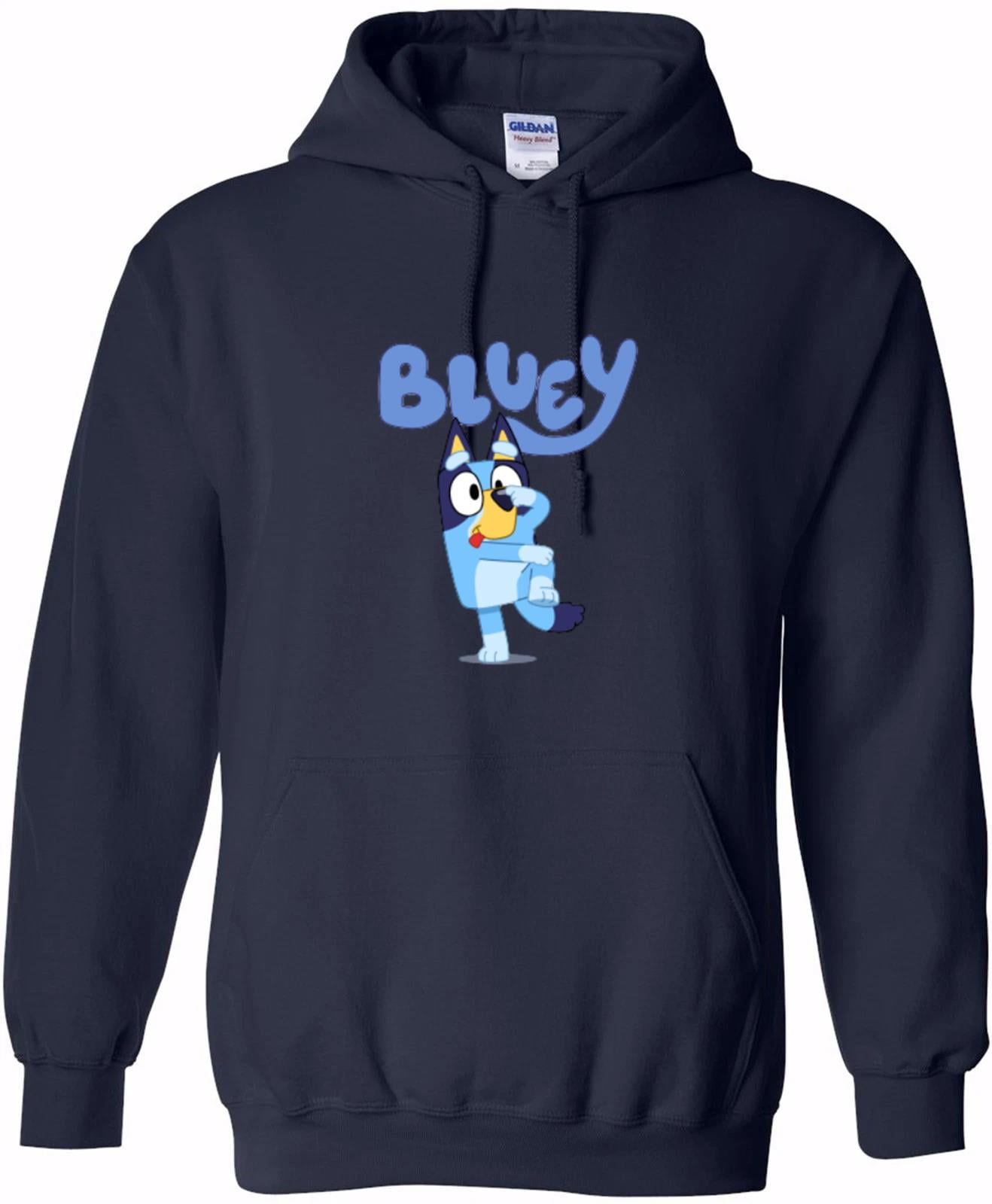 Bluey And Bingo Funny Cute Cartoon Dog Characters Kids Graphic Hoodie, up to size 5XL - Walmart.com