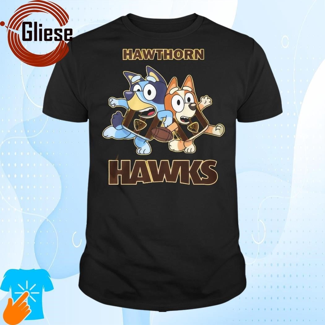 Bluey And Bingo Hawthorn Hawks Afl T-shirt - Walmart.com