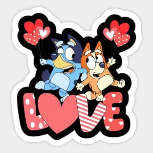 Bluey And Bingo Love Sticker Bluey Stickers For Kids, Bluey Stickers ...