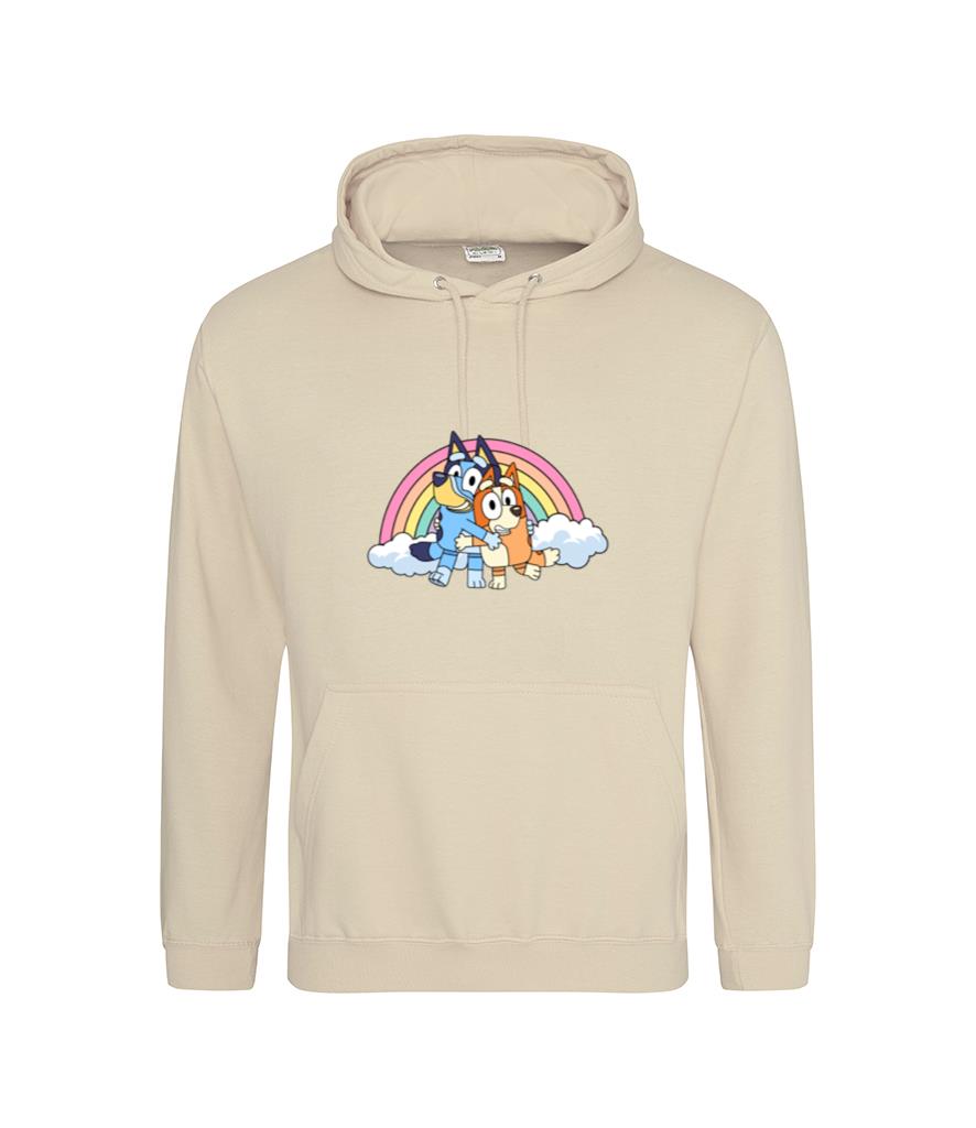 Bluey And Bingo Rainbow A Colorful Cartoon Dog Characters Graphic ...