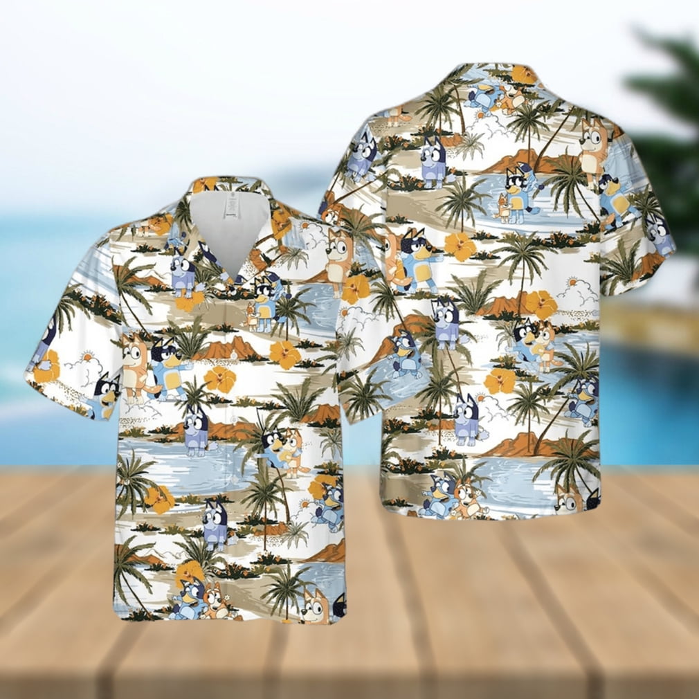 Bluey And Bingo Tropical Aloha Aop Trending Hawaiian Shirt Shirt, Size ...