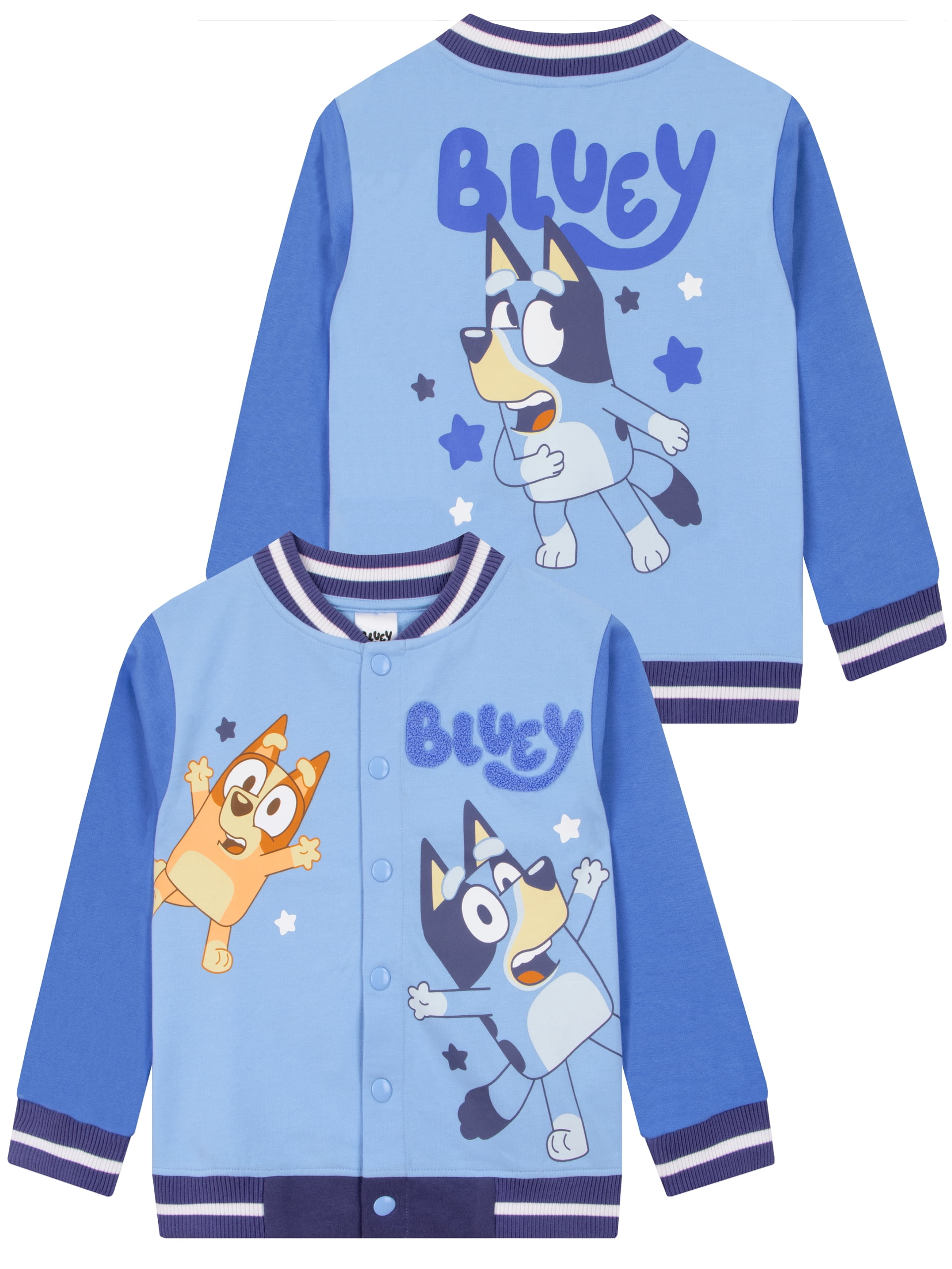 Bluey And Bingo Varsity Jacket Blue Sizes 2T-10 - Walmart.com