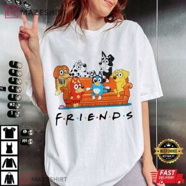 Bluey And Friends Cartoon Dog T-Shirt - Walmart.com