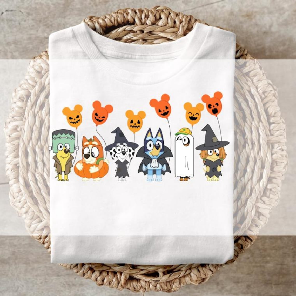 Bluey And Friends Shirt Blue Booey Halloween Shirt Cute Halloween Shirt ...