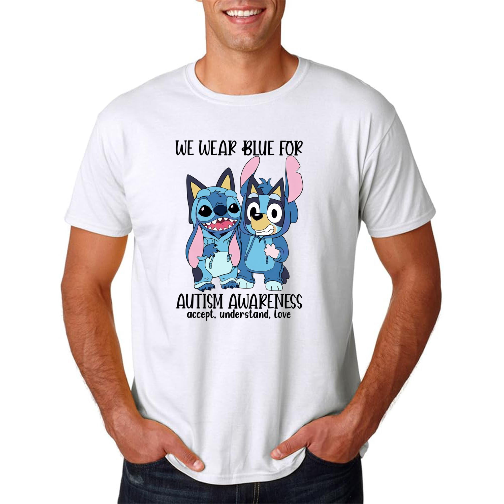 Bluey Bluey And Stich Autism Shirt, Bluey Wear Blue For Autism Shirt ...