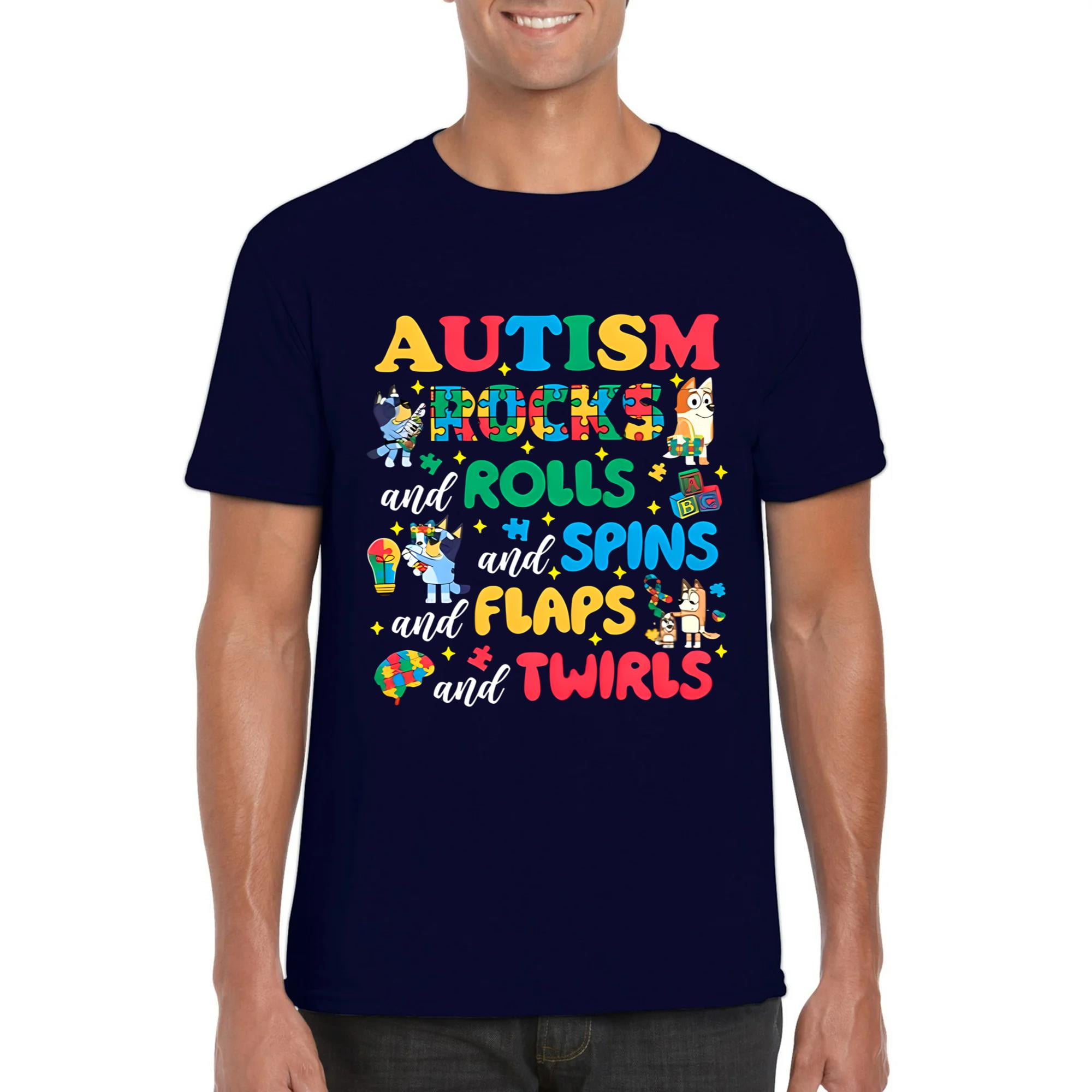 Bluey Autism Rocks Puzzle Awareness Support Gift T-Shirt V1130138, for ...