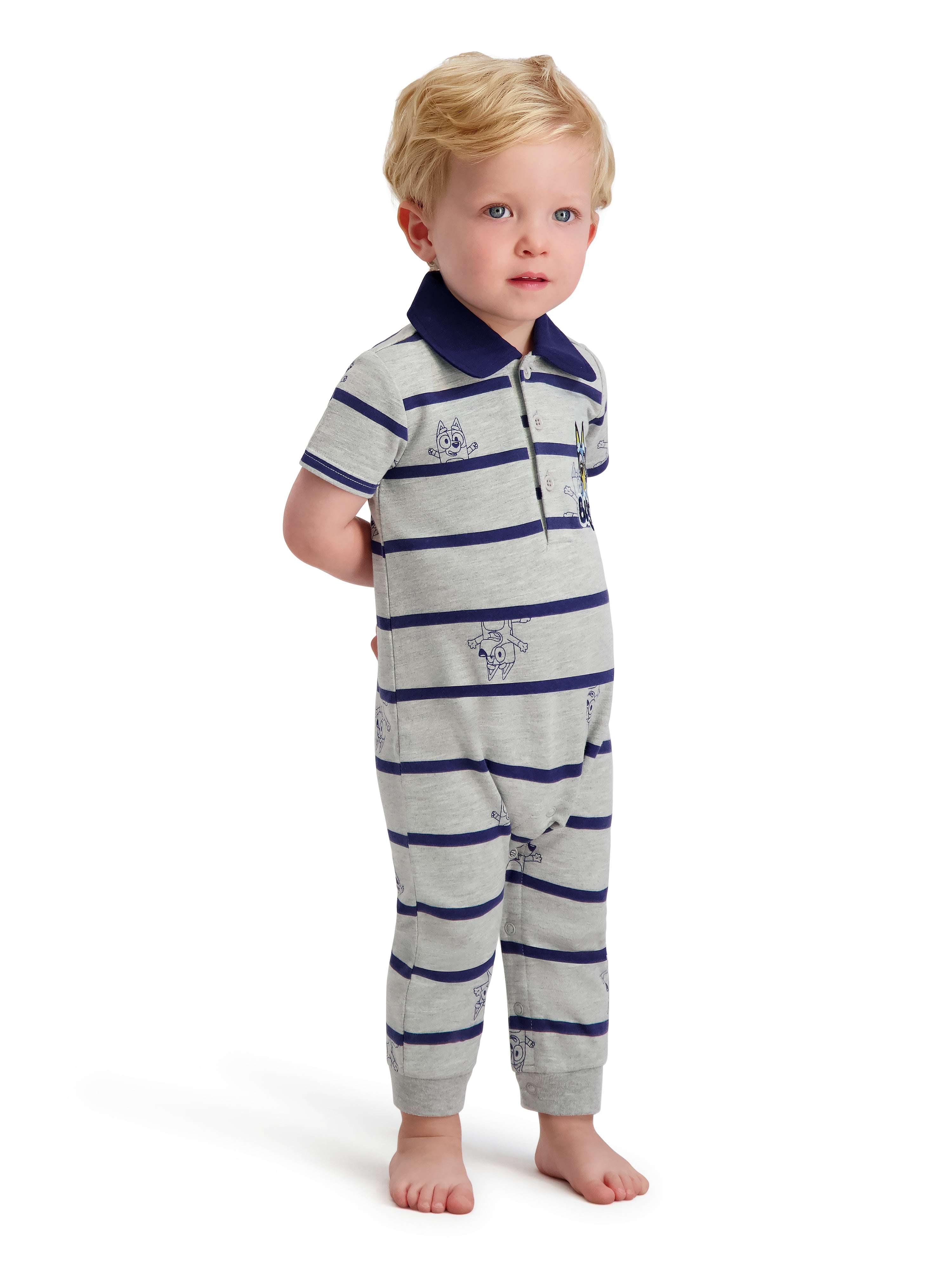 Bluey Baby Boy Short Sleeve Romper, Sizes 0/3 Months-24 Months ...