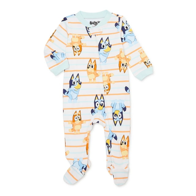 Bluey Infant One-Piece Sleeper PJs, Zip Closure, Sizes NB-9M - Walmart.com