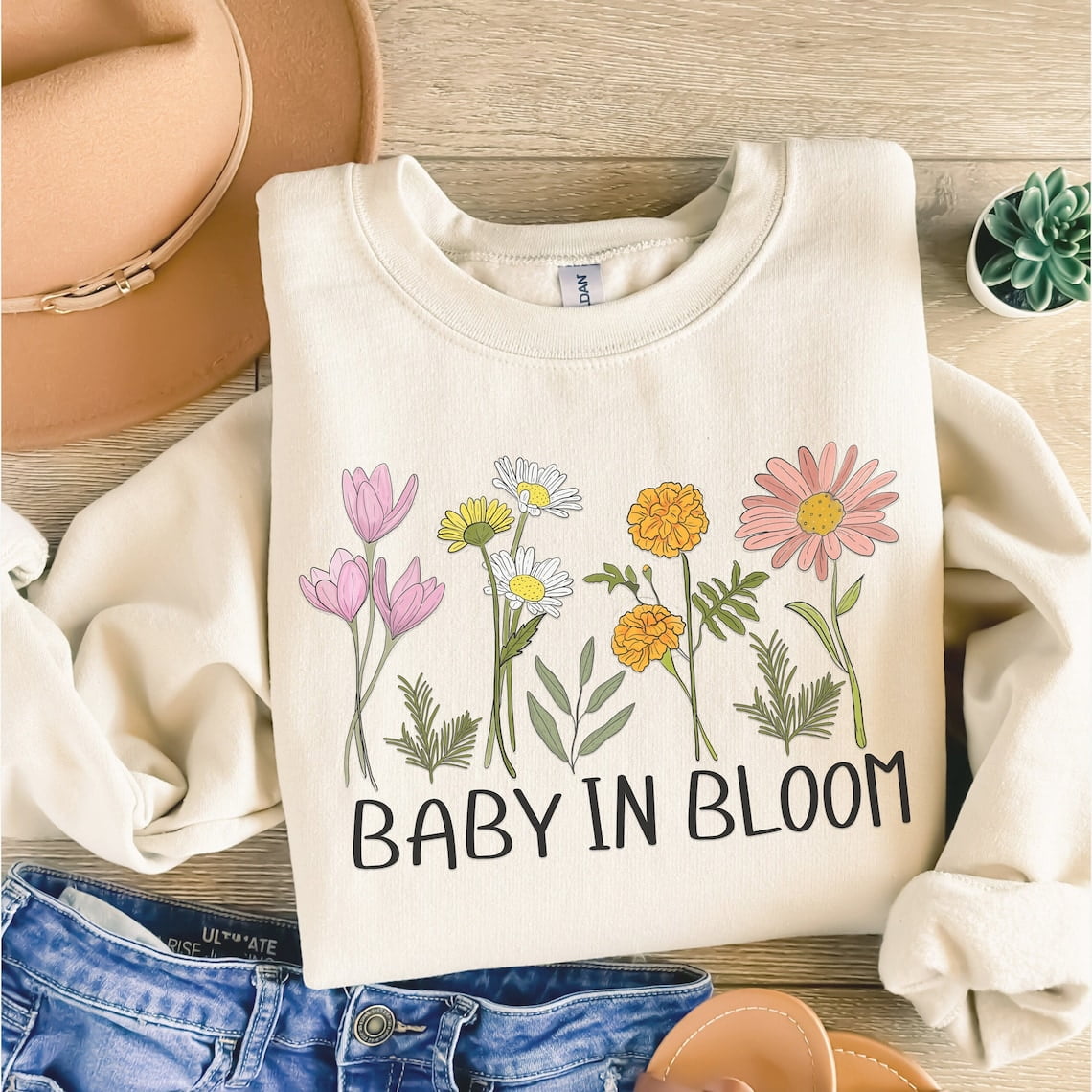 Bluey Baby in Bloom Shirt, Pregnancy Announcement Shirt, Baby Shower ...