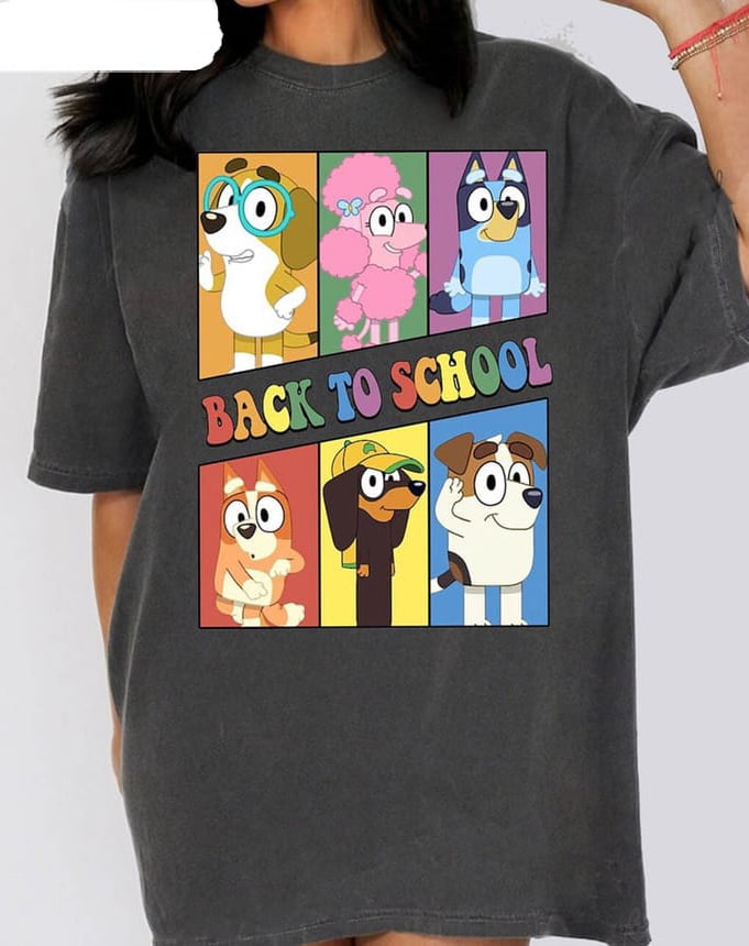 Bluey Back To School Comfort Colors Unisex T-shirt, Bluey Bingo Friends ...