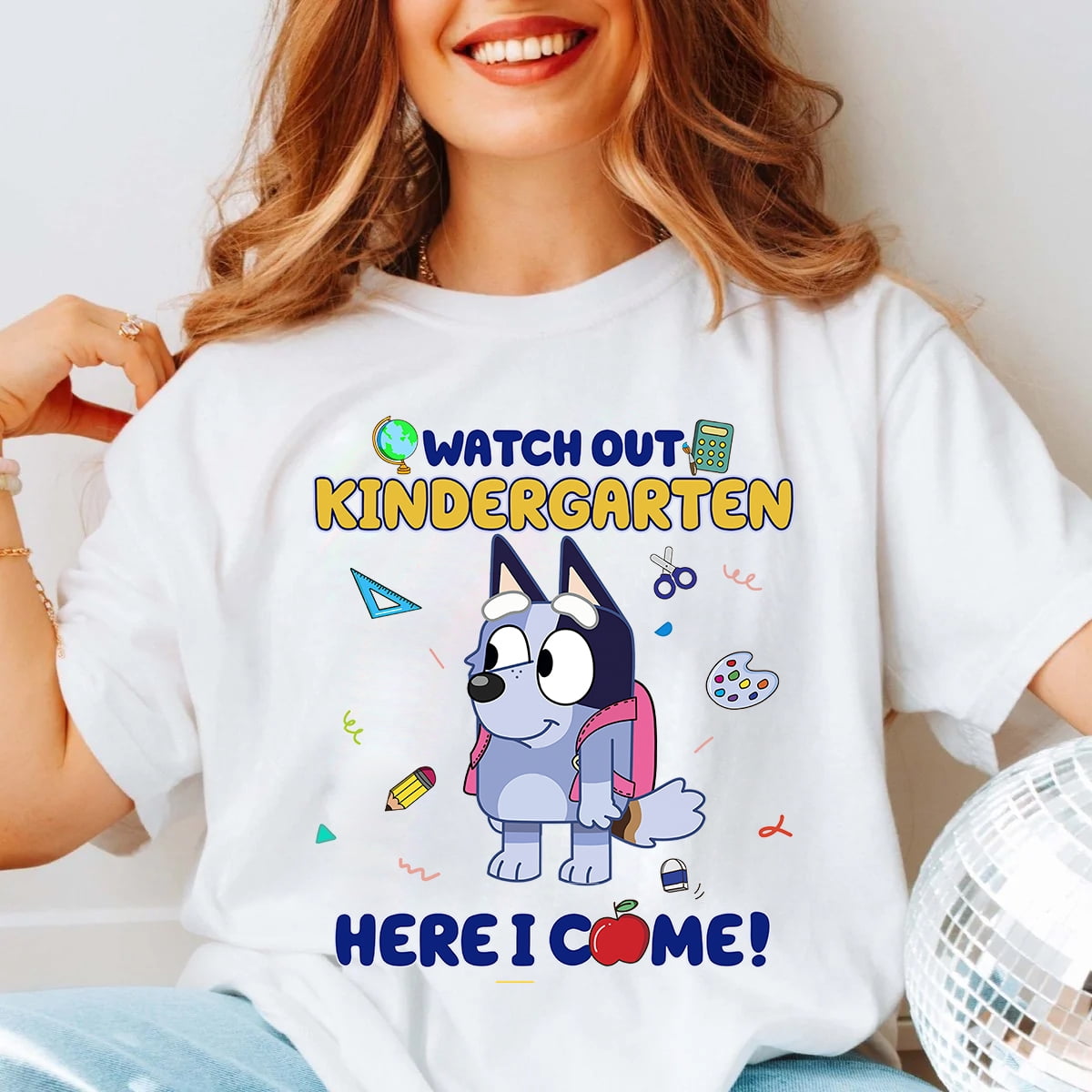 Bluey Back To School Watch Out Kindergarten Here I Come T-Shirt Shirt ...