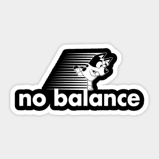 Bluey No Balance White Logo Sticker Bluey Stickers For Kids, Bluey ...