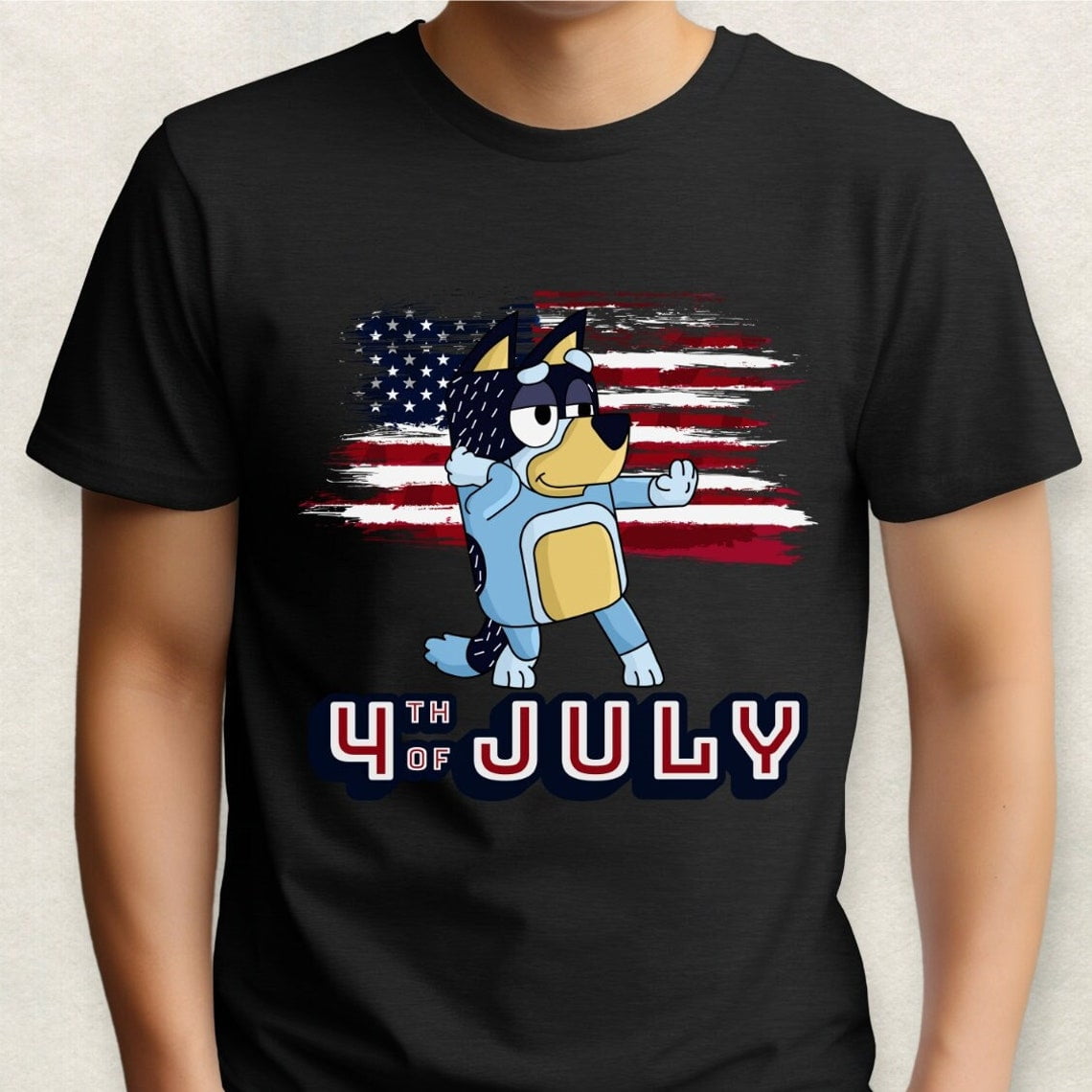 Bluey Bandit 4Th Of July Shirt, Bluey, Usa, Goth Disney, Deathmetal ...