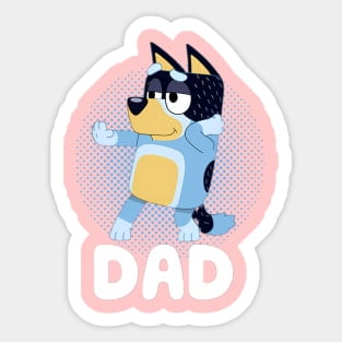Bluey Bandit And Unicorse Sticker Bluey Stickers For Kids, Bluey ...