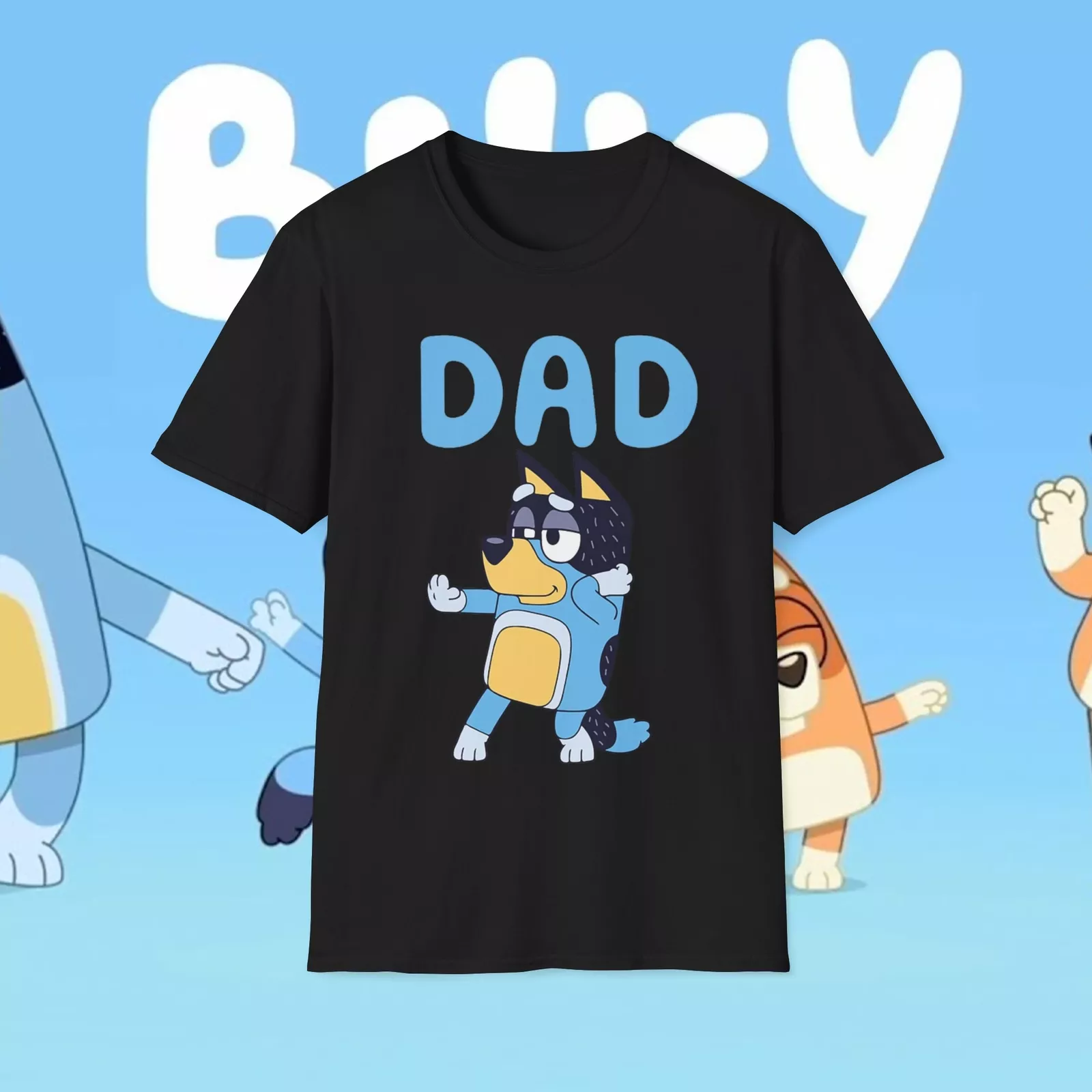 Bluey Bandit Best Dad T-Shirt, Bingo Chilli Shirt, Bluey Family Tee ...