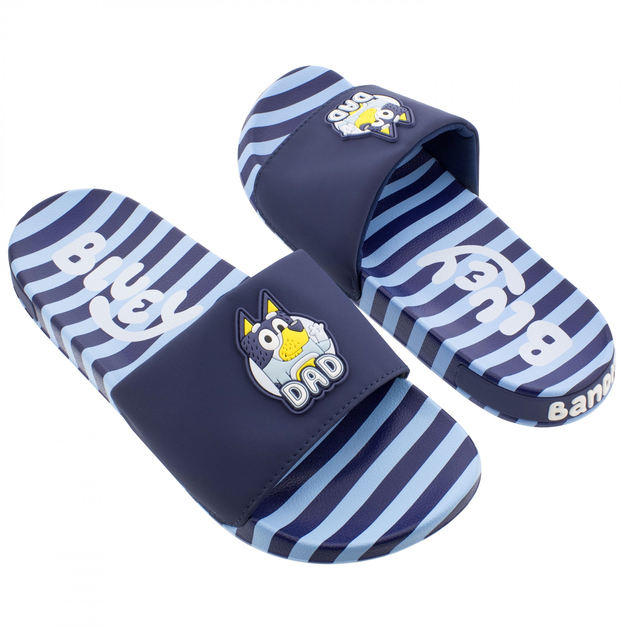 Bluey Bandit Dad Adult Slide Sandals-Size 8 - Walmart.com