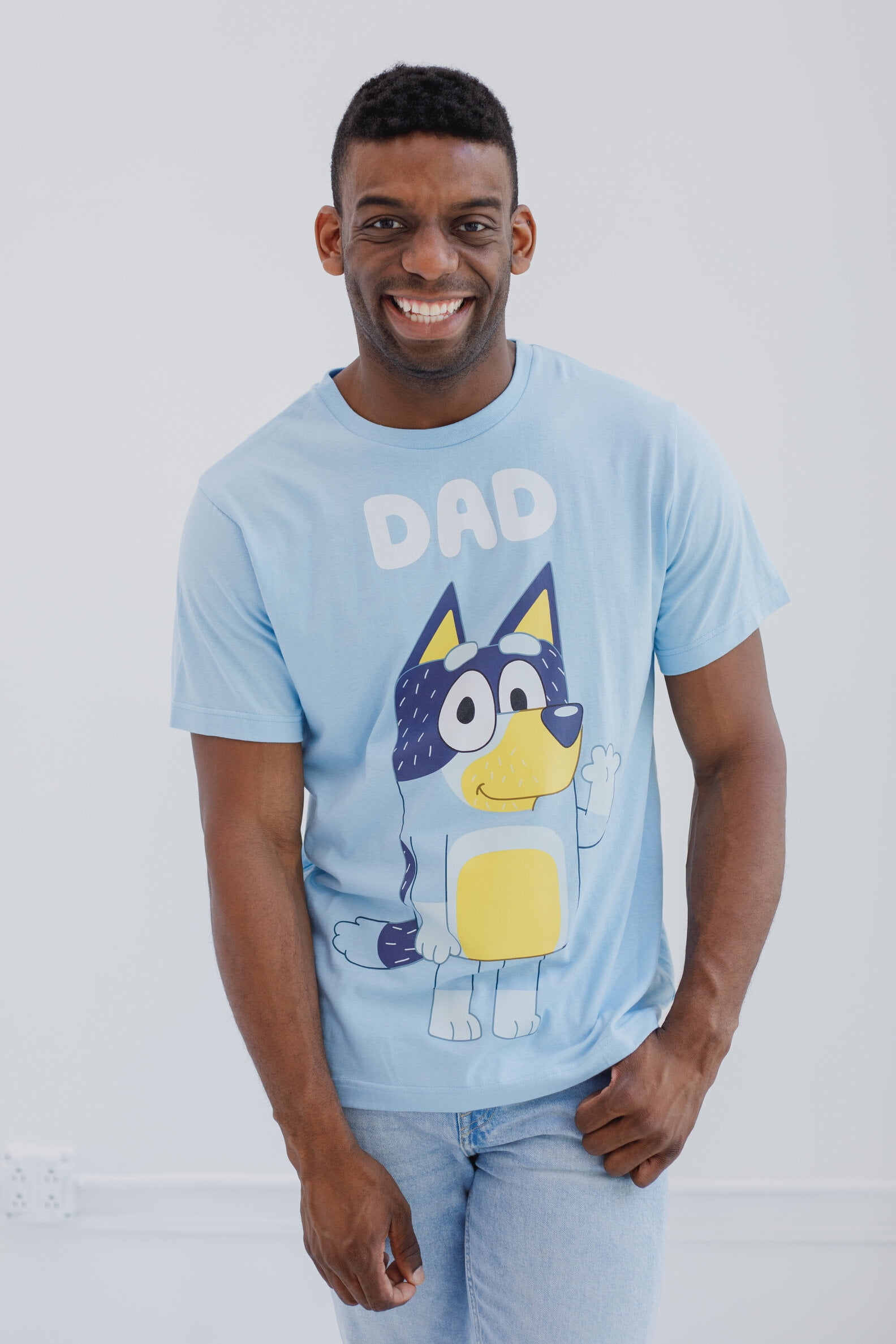 Bluey Bandit Dad T-Shirt, Matching Family Shirt, Blue, Medium ...