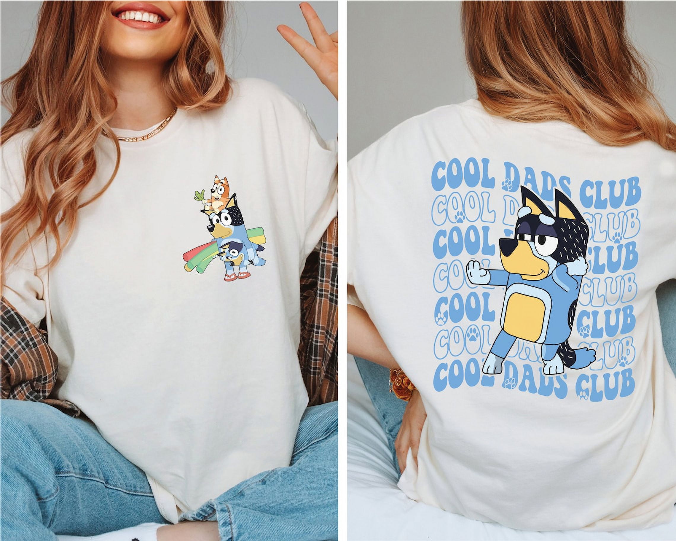 Bluey Bandit Dad WHITE Shirt, Bluey Dad Shirt, Bluey Bandit Shirt, Dad ...