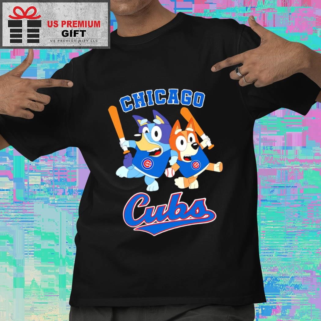 Bluey Bandit Heeler and Chilli Heeler Chicago baseball players shirt ...
