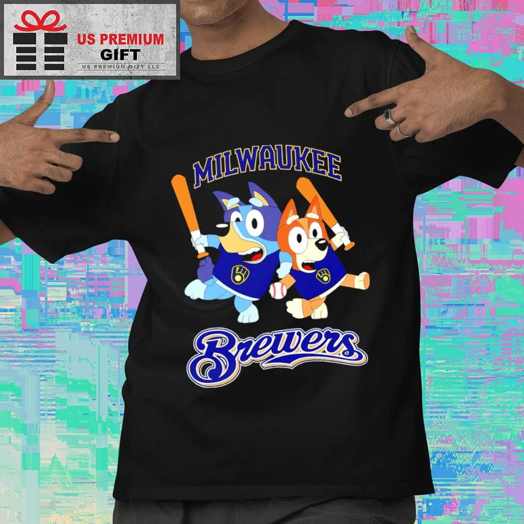 Bluey Bandit Heeler and Chilli Heeler Milwaukee baseball players shirt ...