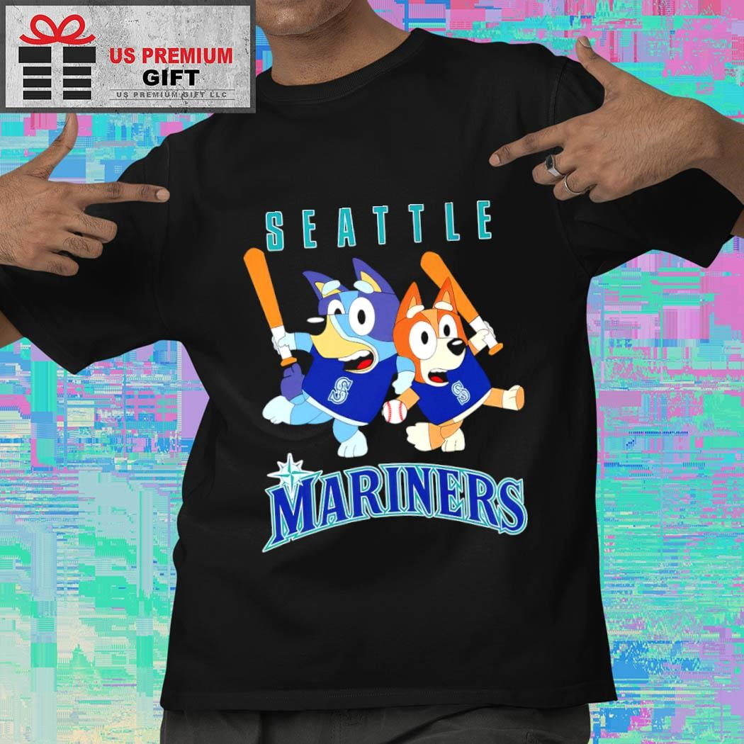 Bluey Bandit Heeler and Chilli Heeler Seattle baseball players shirt ...